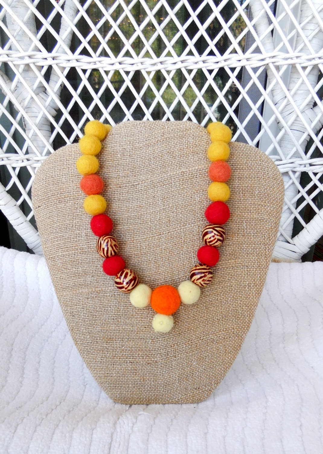 Necklace...wearable Art Necklace...fiber Art Necklace...hand - Etsy