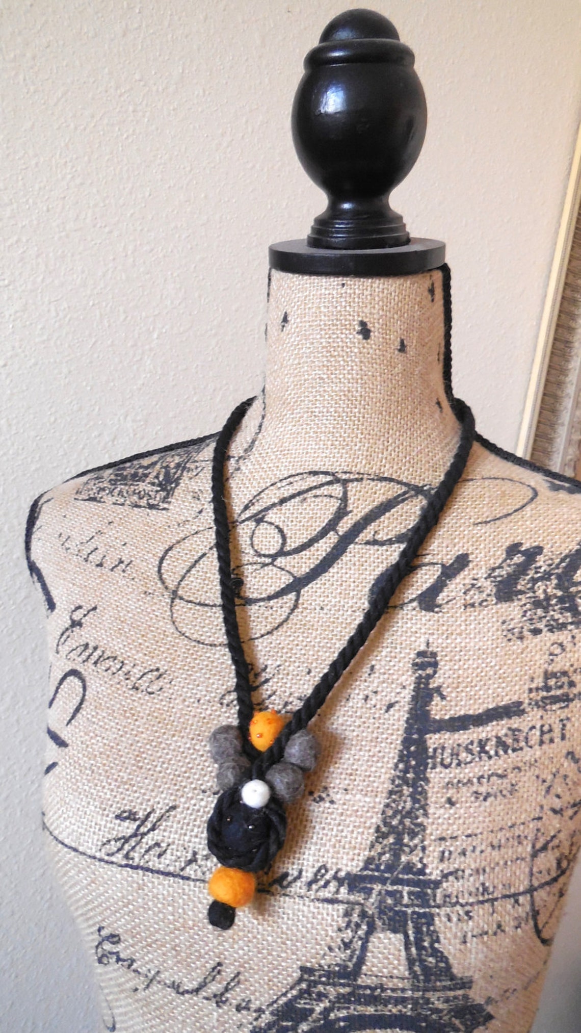 Modern Fun Necklace...black and White Necklace..yellow White - Etsy