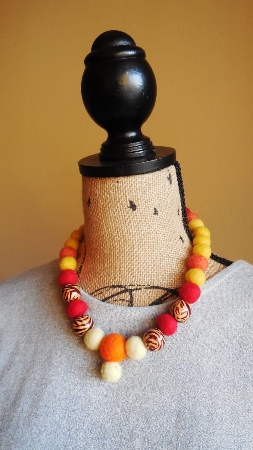 Necklace...wearable Art Necklace...fiber Art Necklace...hand - Etsy