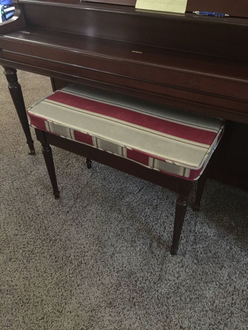 Custom Order Piano Bench Cushion Cover -chair Cover Pad - Bench Cushion ...