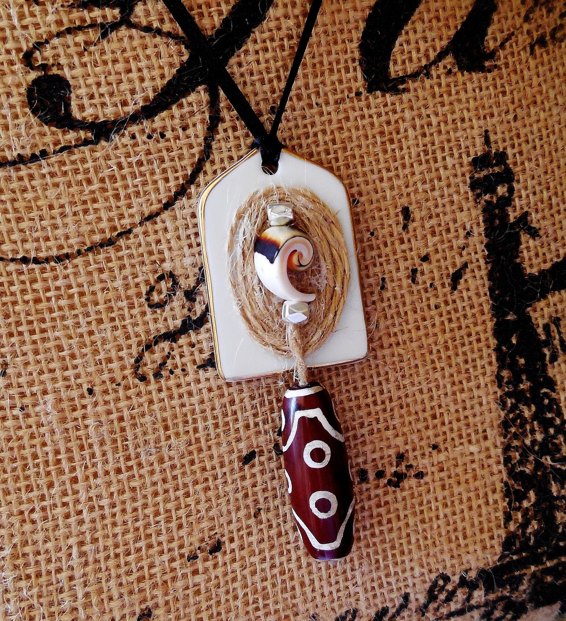 Handmade Necklace, Rustic Style Necklace, Shabby Chic Wearable Art ...