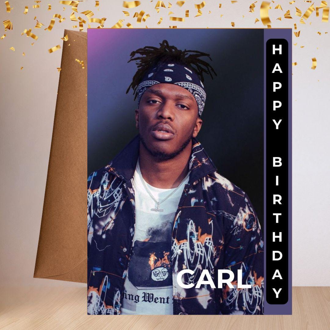 Happy Birthday Card Singer KSI Personalised 7"x5" Sister, Brother ...