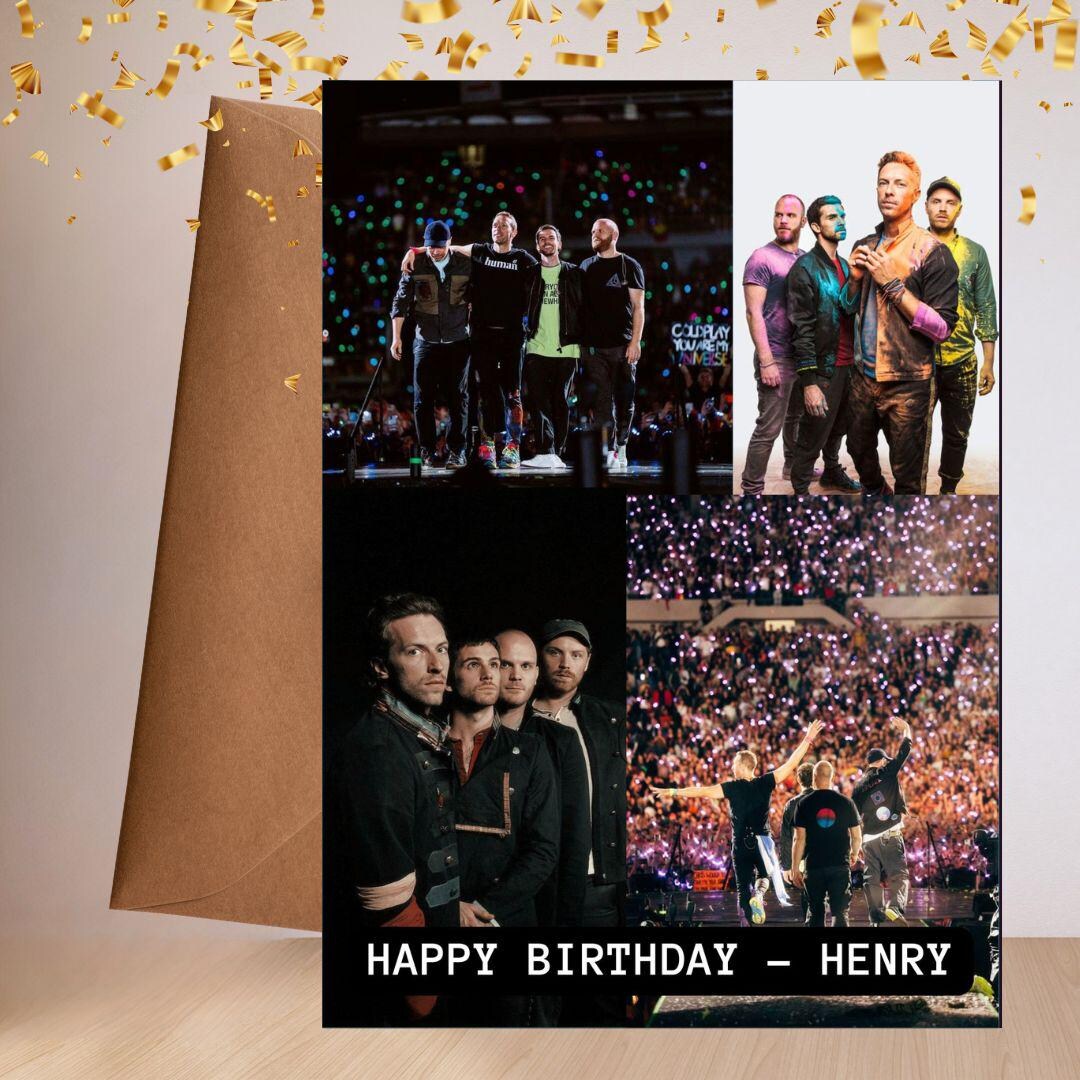 Happy Birthday Card Coldplay Chris Martin Personalised 7"x5" Dad ...