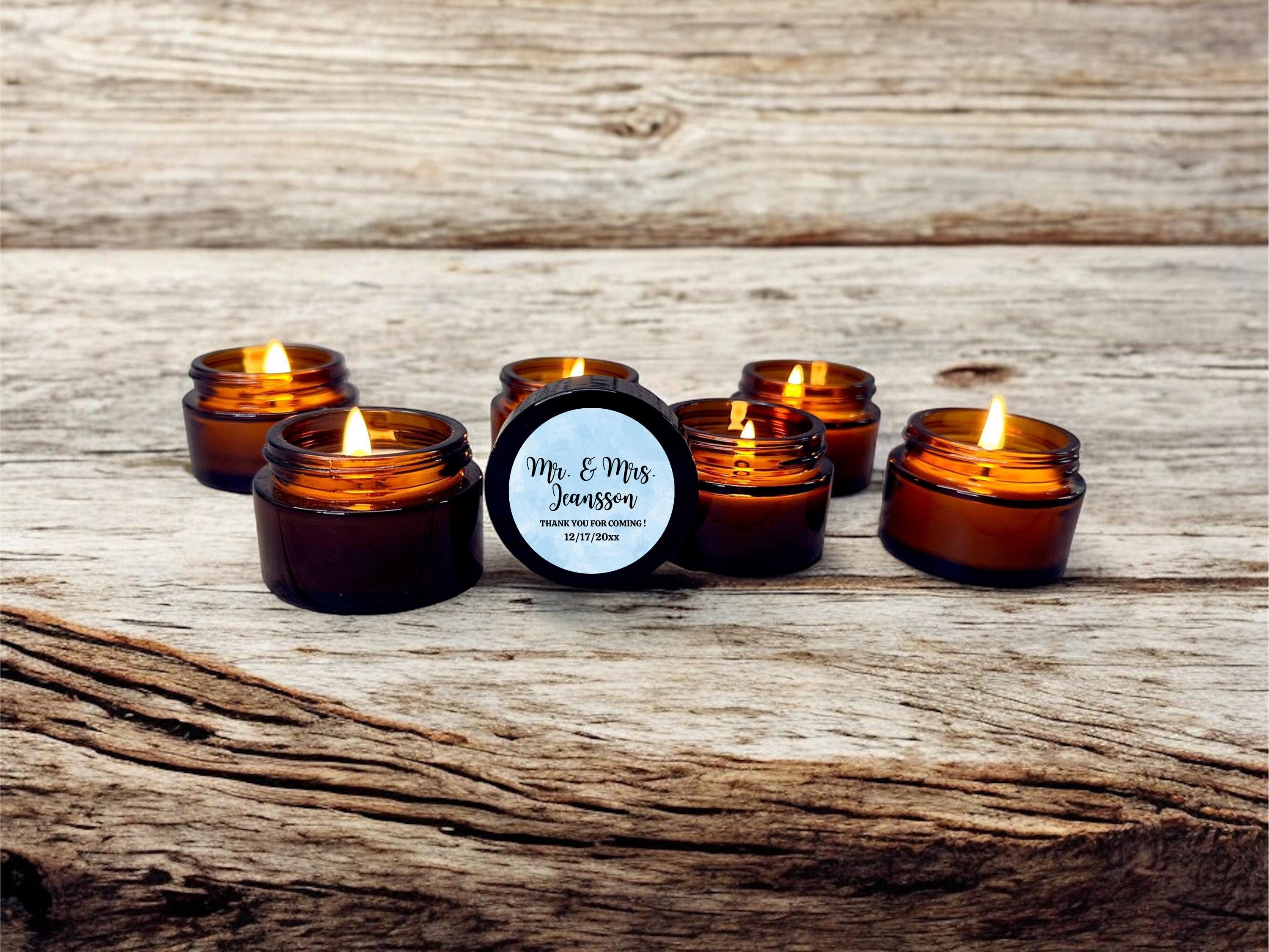 10 Personalized Fall Rustic Wedding Favors - Fall Wedding Candle Favors ...