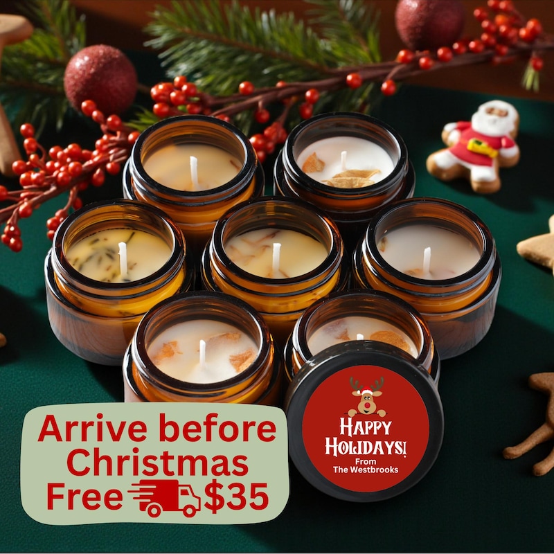 Small Xmas Jar Candles - Etsy