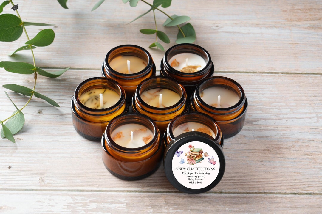 A New Chapter Baby Shower Favors – “her Next Chapter Begins” Candles ...