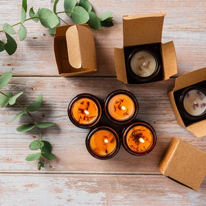 10 Personalized Fall Rustic Wedding Favors - Fall Wedding Candle Favors ...