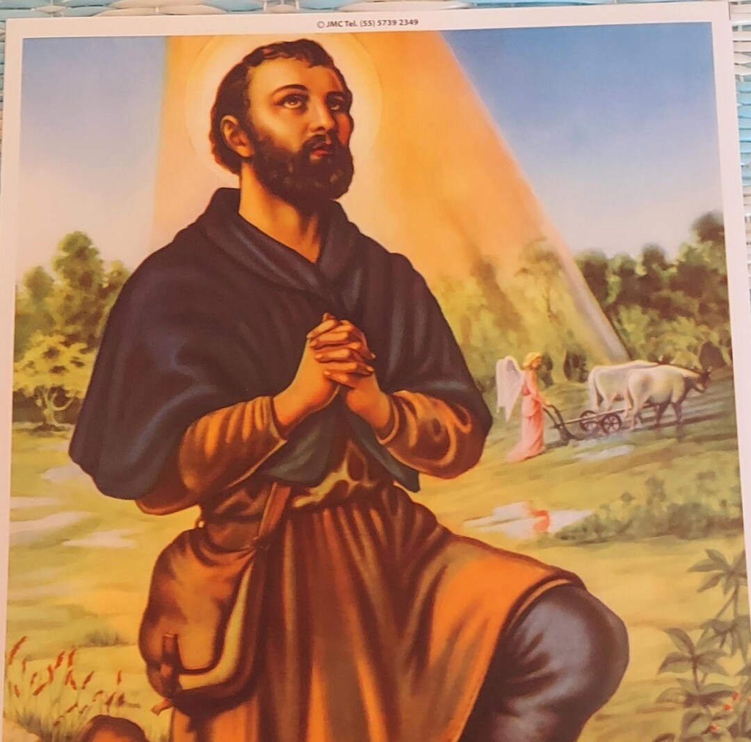 Kouzen Zaka San Isidro Labrador St. Isidore Sen Izidò Lwa Image 8" X 11 ...