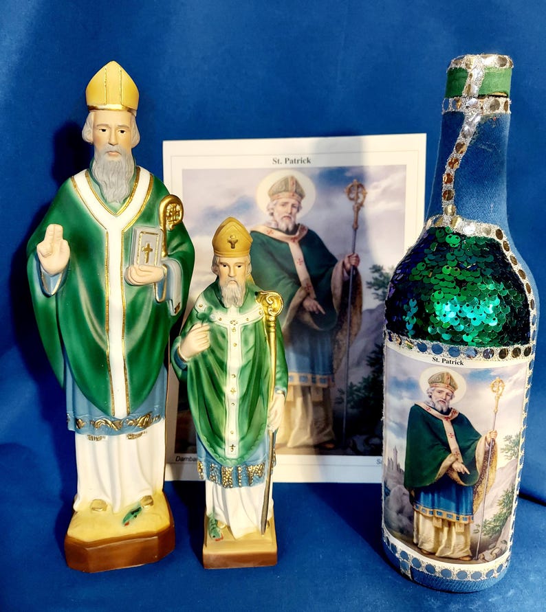 Damballah Wedo Statue 8" 12" | Danbala Vodou Lwa | Saint Patrick Image ...