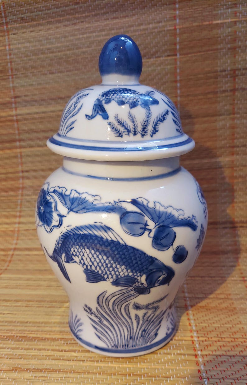 Orisha Sopera Blue White Pots 9" Vessel Bellis Ibeyis Otin Tinaja Urns ...