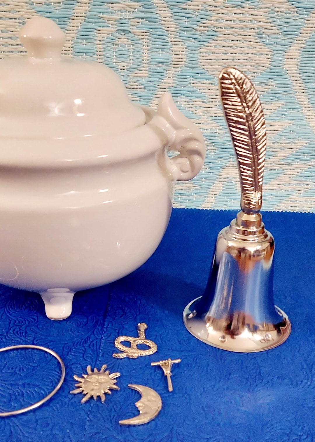 Obatala Sopera Altar Set Orisha Tools Herramientas Bell Ocha Funfun ...