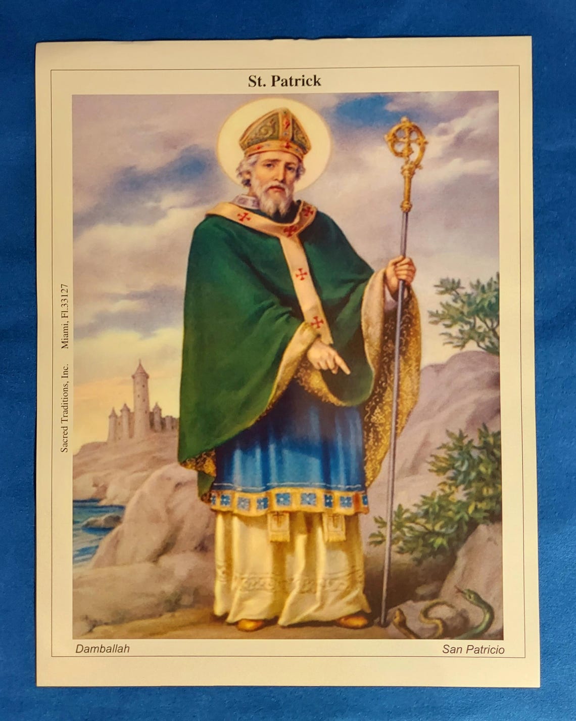 Damballah Wedo Statue 8" 12" | Danbala Vodou Lwa | Saint Patrick Image ...