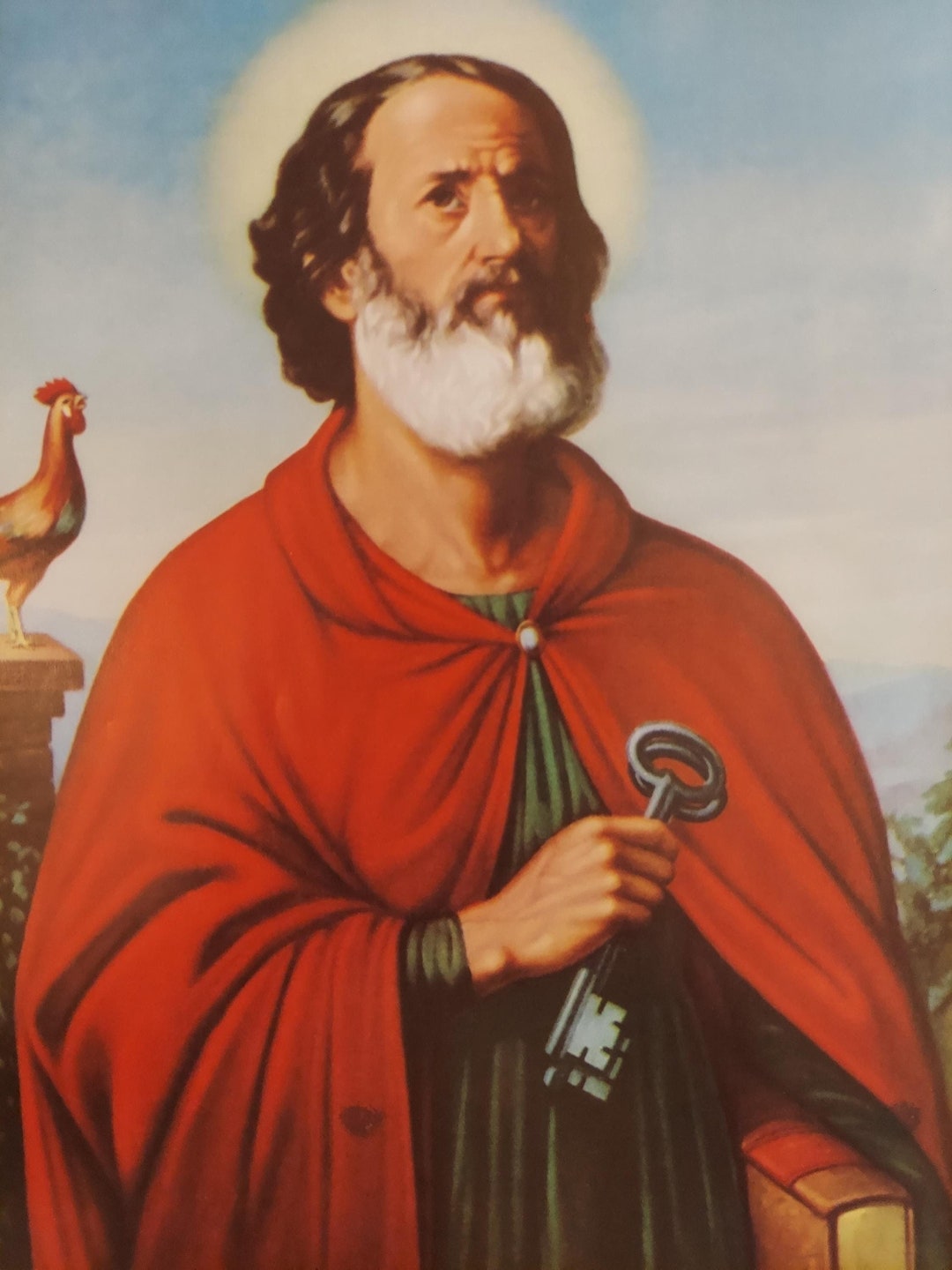 San Pedro Ogun Saint Peter Legba 8" X 11" Image Vodou Cromo Lwa ...