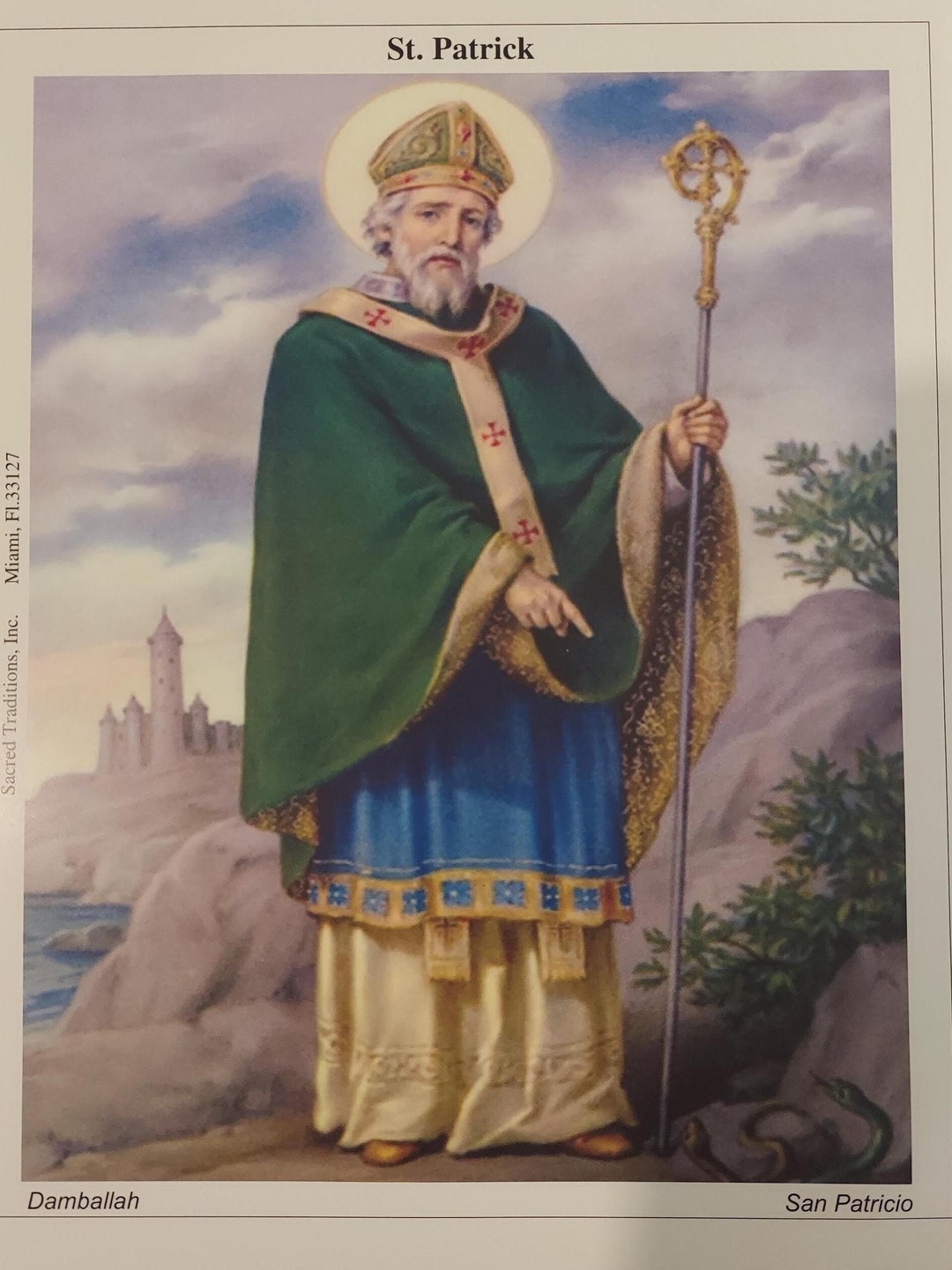 Danballah Damballah Damballah Wedo St Patrick 8" X 11" Image Vodou ...