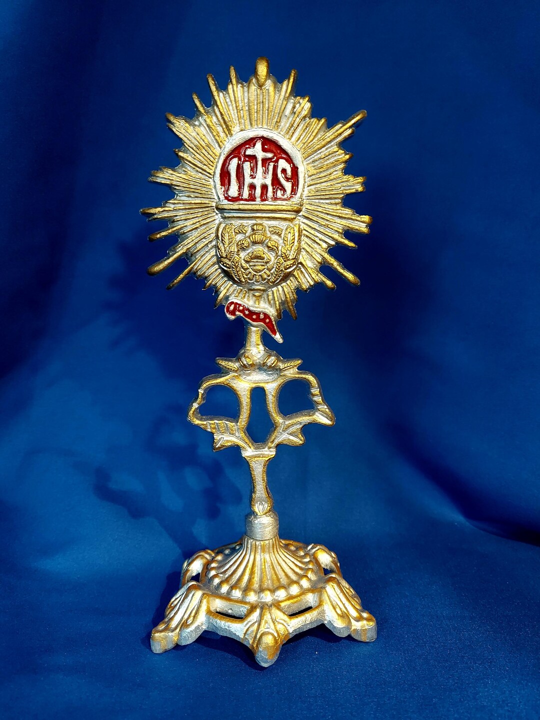 Monstrance Santisimo Bóveda Silver Gold Standing Crucifix Spiritism Misa Drawing Mediumistic ...