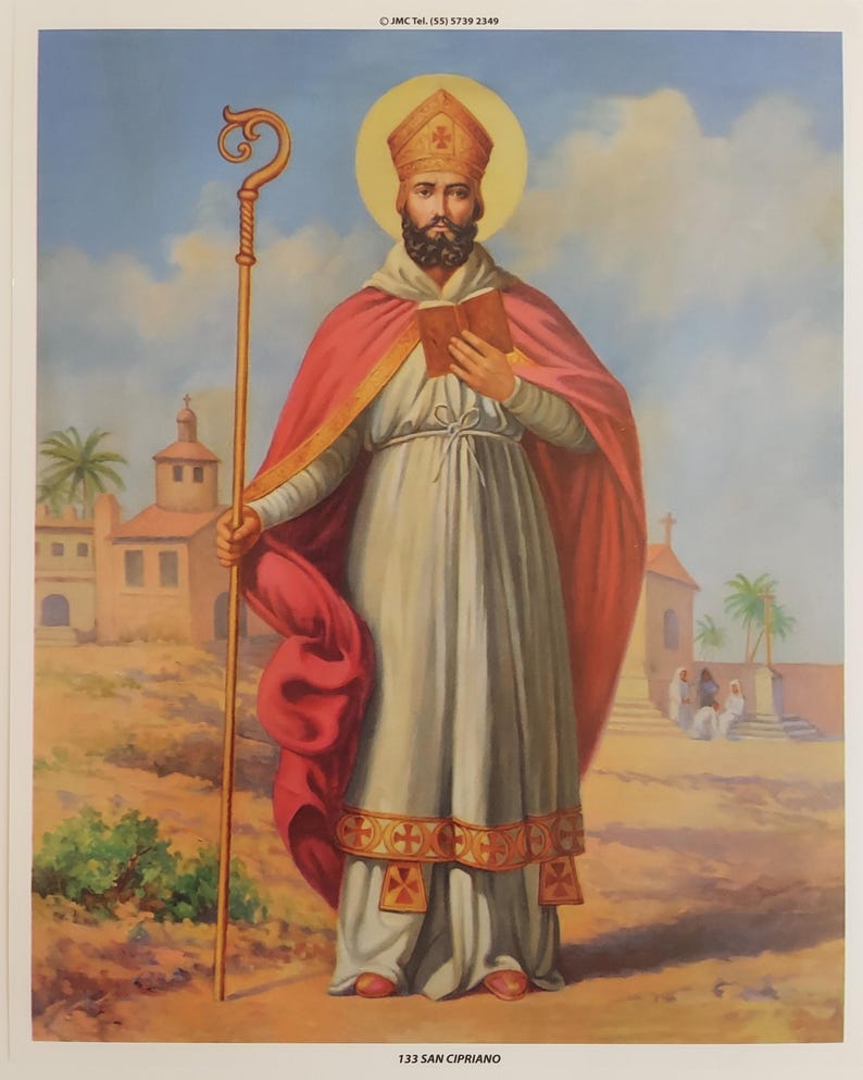 Saint Cyprian of Antioch San Cipriano 8" X 11" Image Vodou Cromo Lwa ...