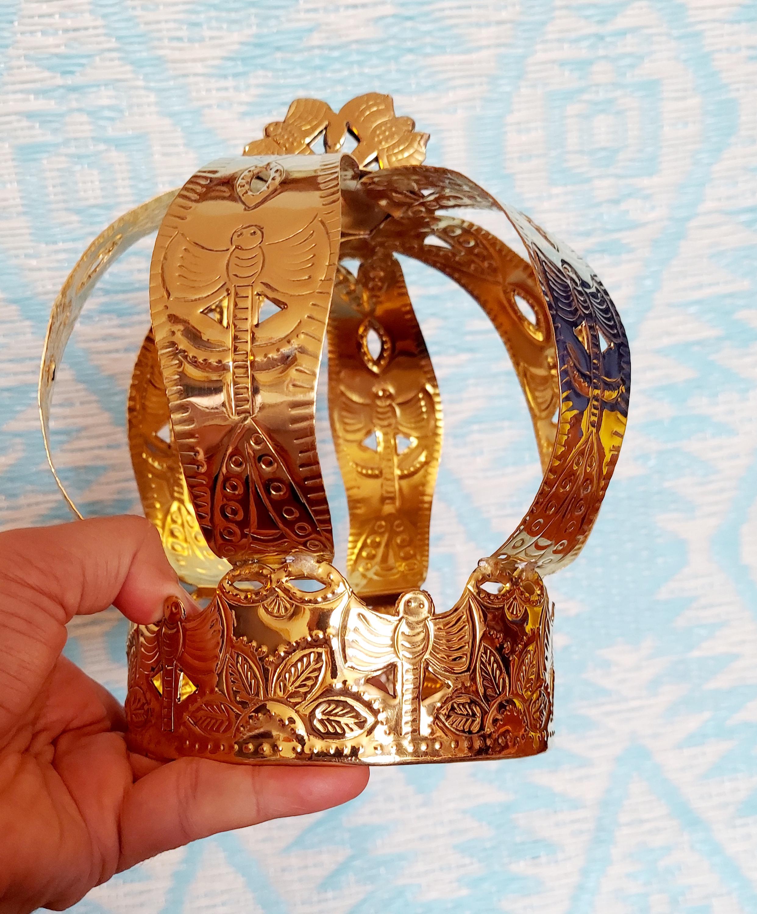 Shango Crown With Double Axes on Top. Chango Corona Brass Batea Pilon ...