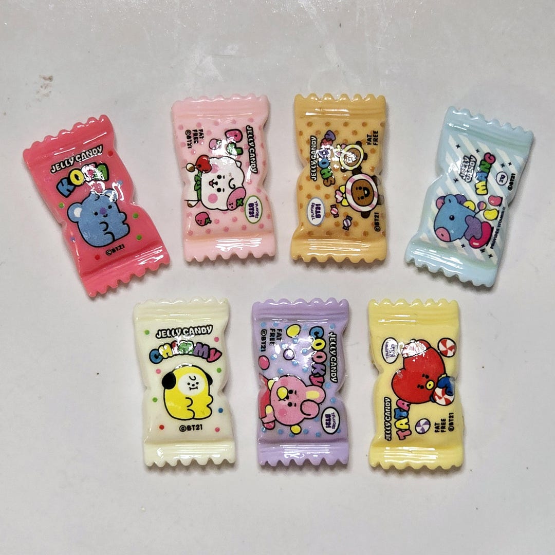 Bt21 Candy Croc Charms | Bt21 Candy Fridge Magnets | Bt21 Candy Shoe ...