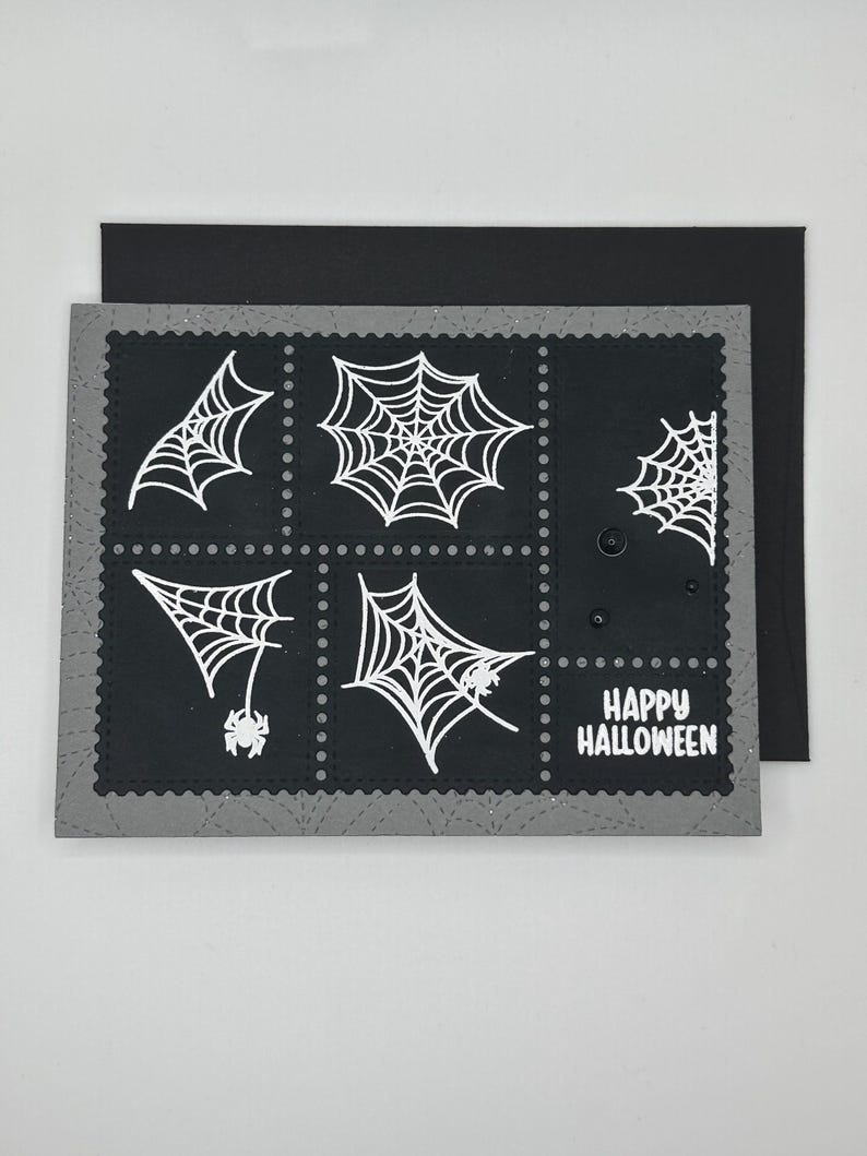 Halloween Spider Web Postage Collage Stamp - Etsy