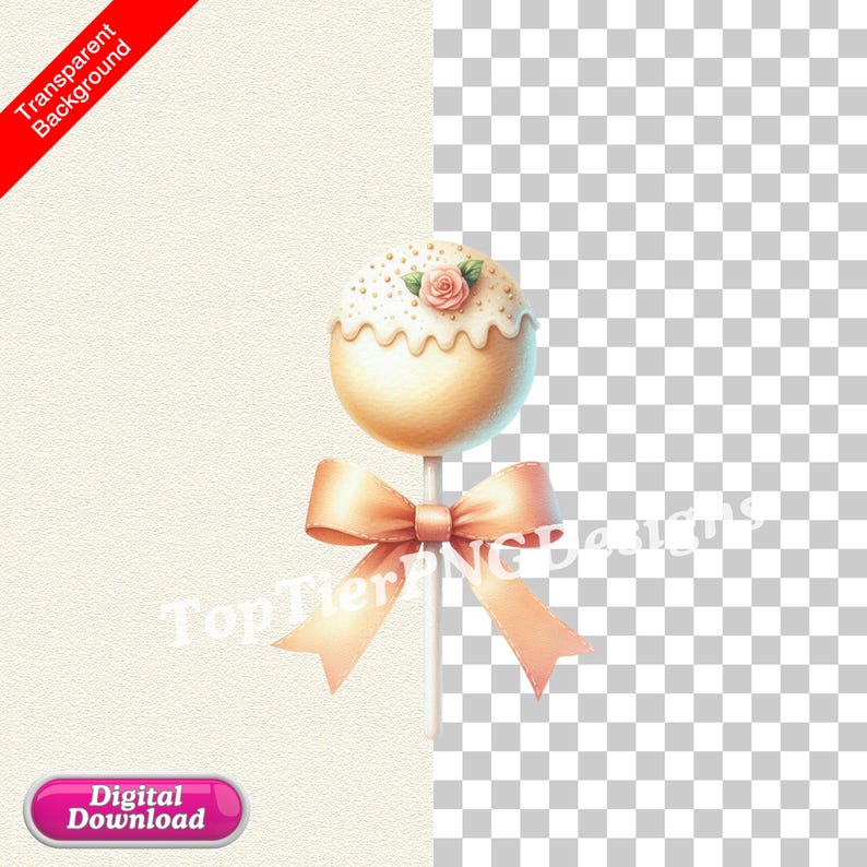 25 Cake Pop Clipart Pngs – Gourmet Dessert Illustration Set, Colorful ...