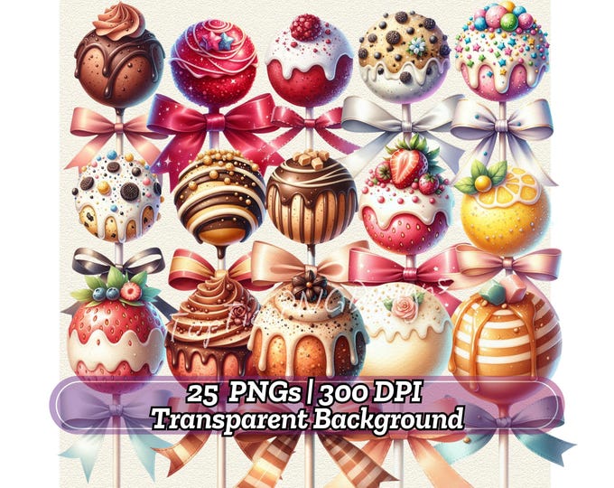 Cake Pop Clipart, Clip Art, Dessert Clipart Graphics, Food Clip Art ...