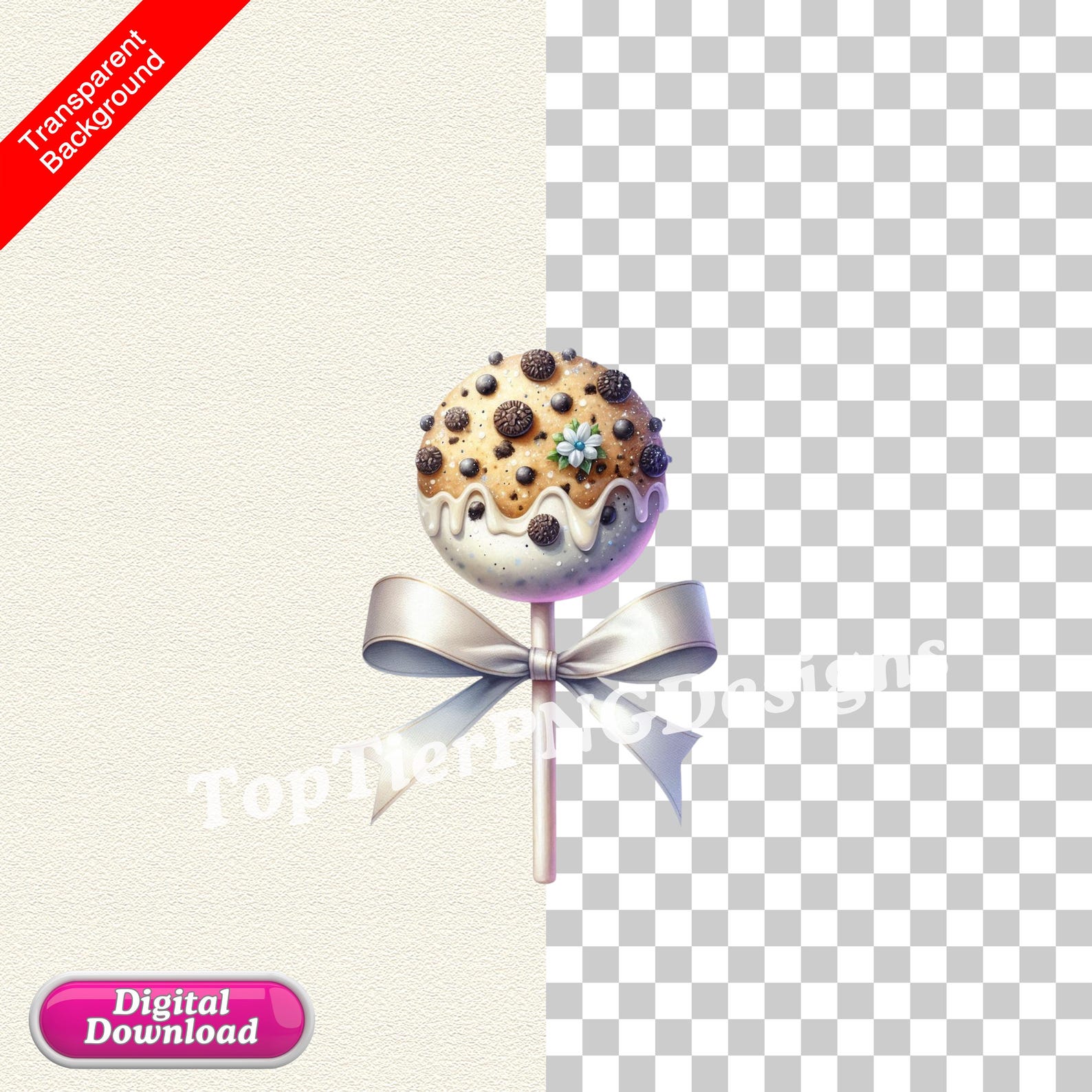 25 Cake Pop Clipart Pngs – Gourmet Dessert Illustration Set, Colorful ...