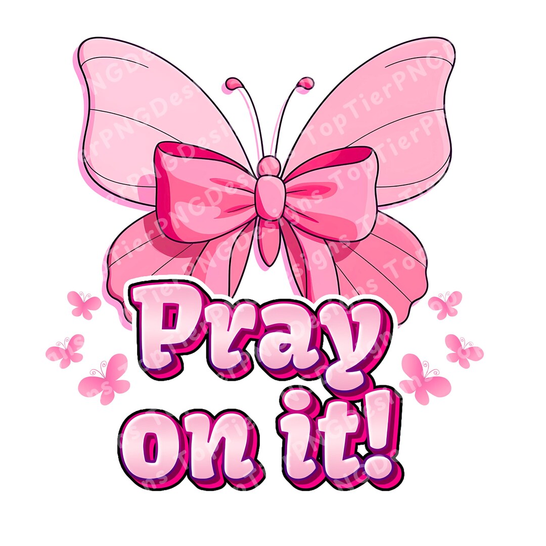 Faith Over Fear Png Pink Bow, Pray on It, Coquette Bow Bundle, Positive ...