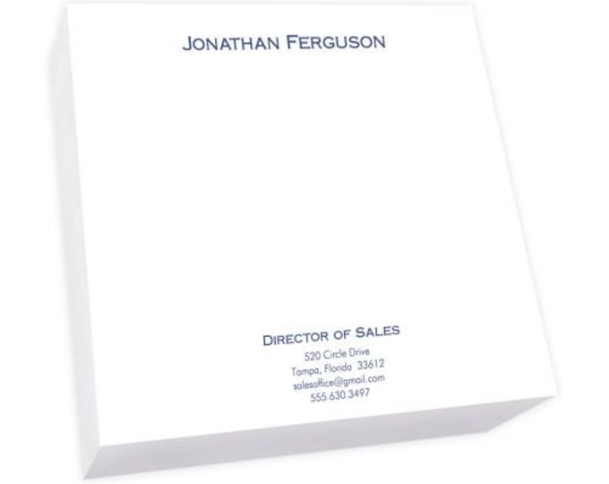 Womens Personalized Note Pads, Custom Stationary Notepad, Customized ...