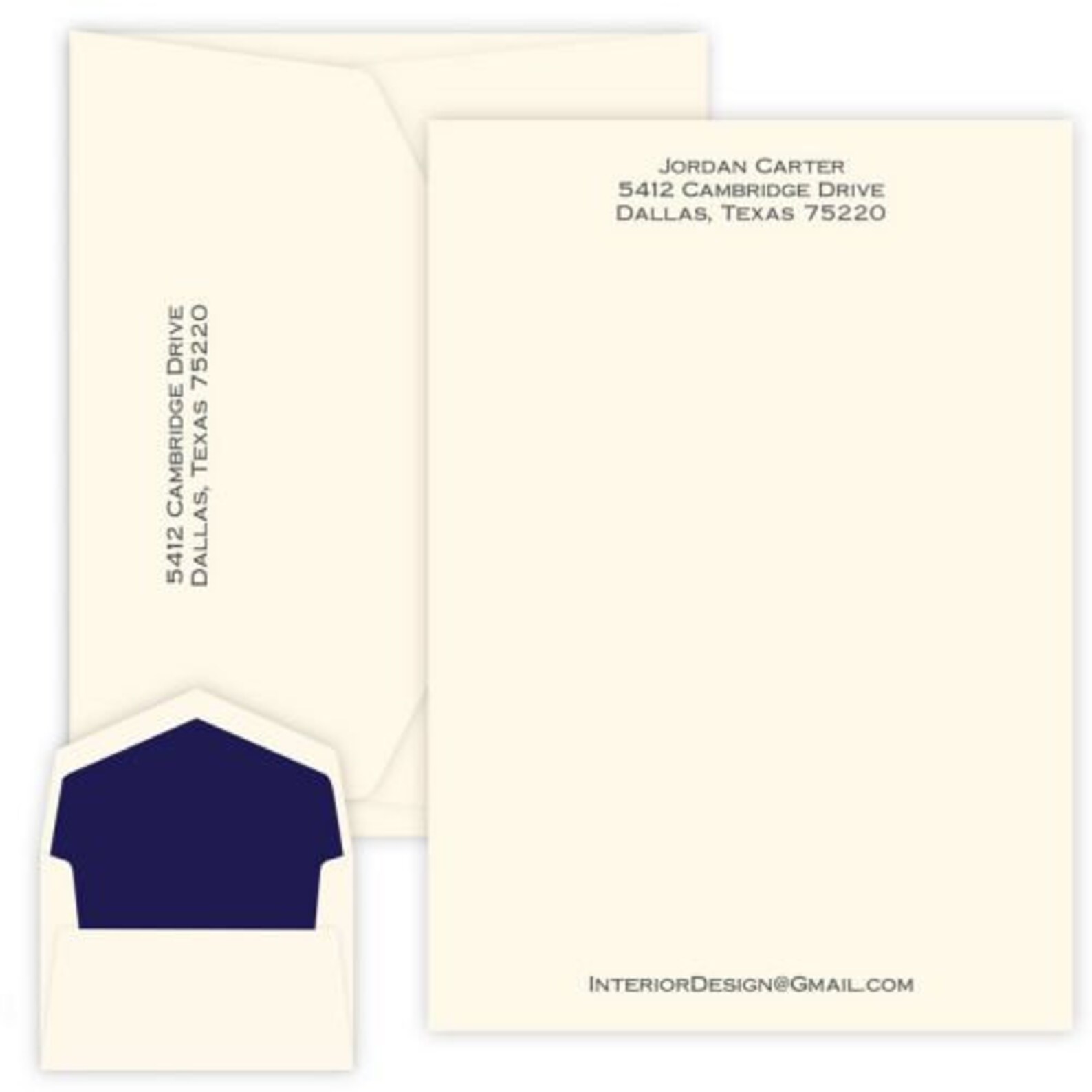 Letter Sheet Stationery, Embossed Stationary Personalized Notecards ...