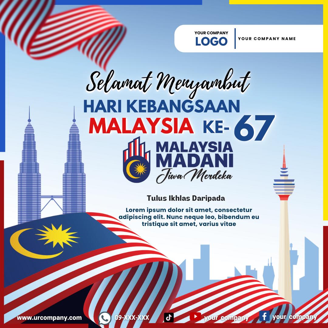 Merdeka & Malaysia Day Editable Canva Template - Etsy