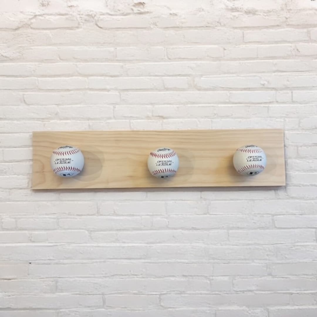 Baseball Hat Rack, Baseball Rack, Man Cave, Gift, Hat Display, Wood ...