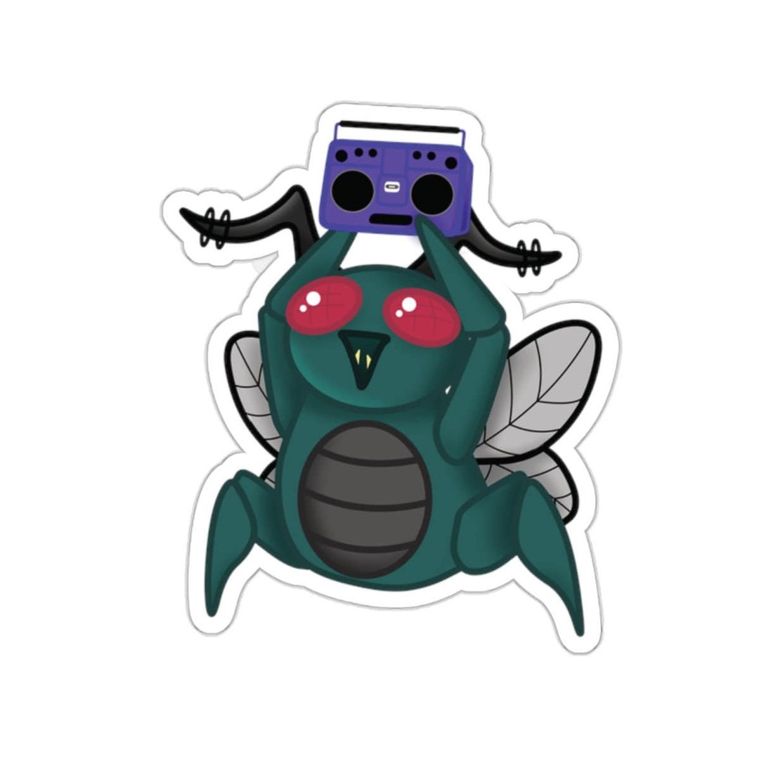 Boombox Loot Bug Adorable Kiss-cut Sticker Cozy Gamer Vibes PC, Laptop ...