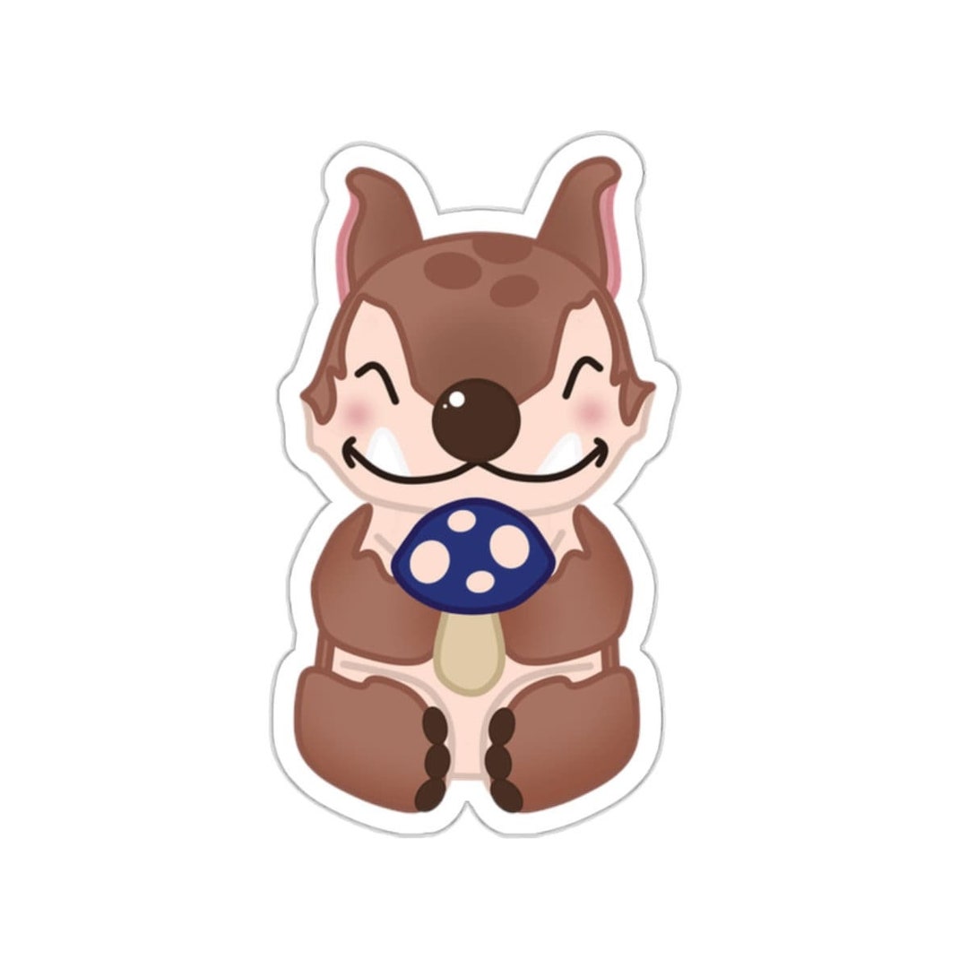 Chappa Plushie Blue Mushy Kiss-cut Sticker | Cozy Gamer Girl PC, Laptop ...
