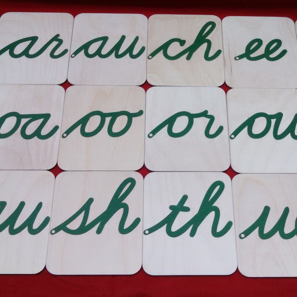 Montessori Cursive Sandpaper Letters - Etsy