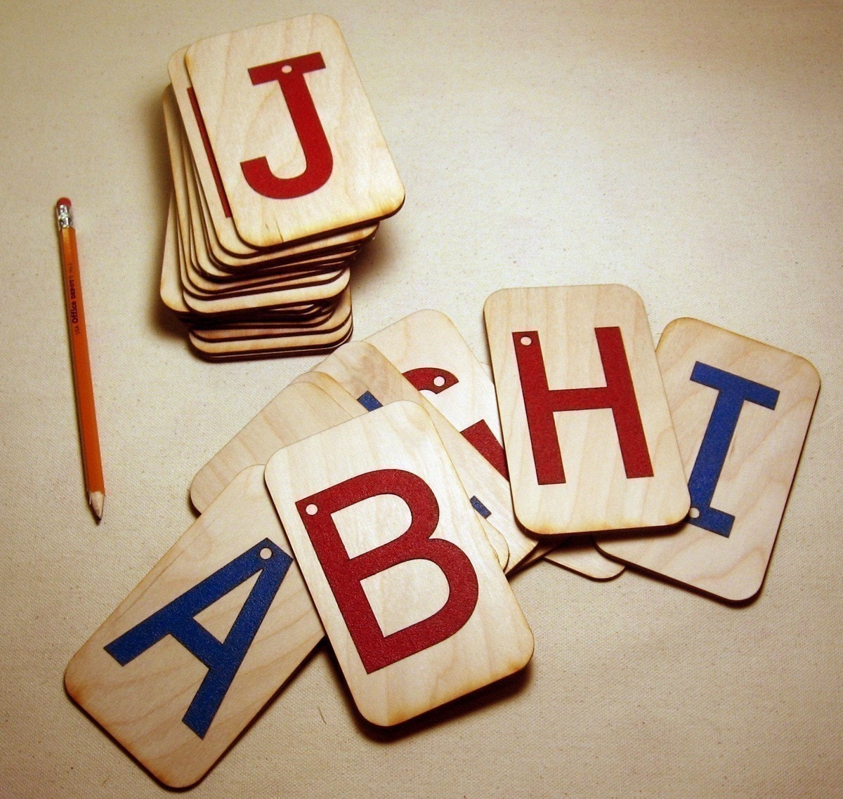 3x5-sandpaper Letters Uppercase Mounted on 3x5 Inch Birch Wood Boards ...