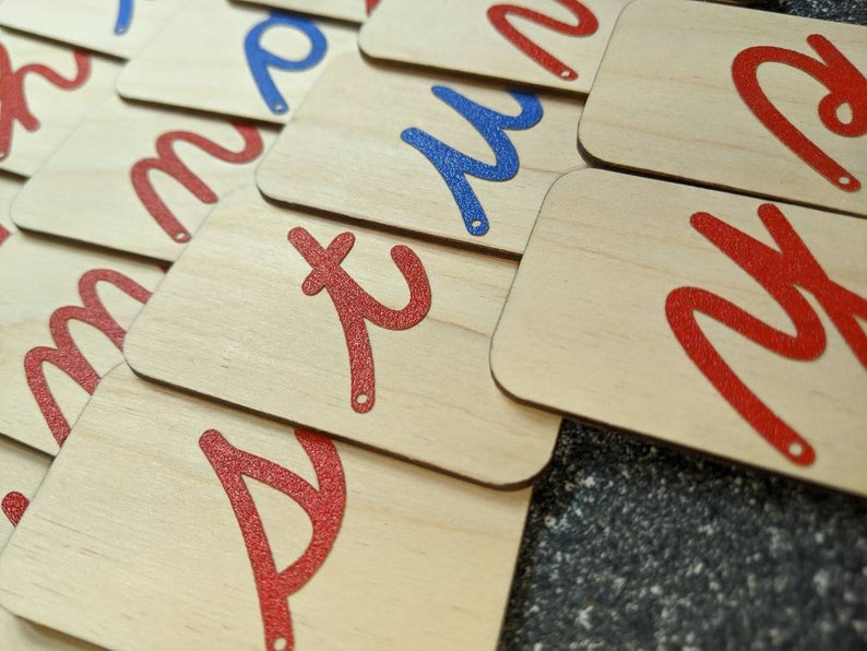 Mini Uppercase Cursive and Mini Lowercase Cursive Sandpaper | Etsy