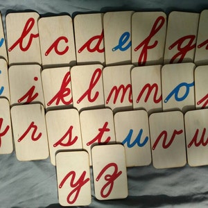 Sandpaper Letters Cursive Set: Uppercase Cursive, Lowercase Cursive and ...