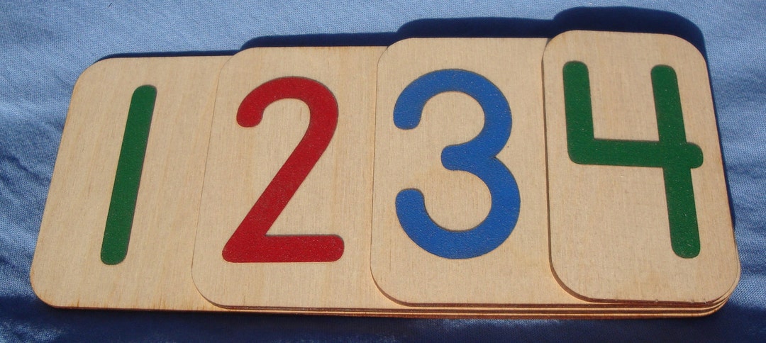 Sandpaper Number Placement Cards, Montessori, Teaching Supplies ...