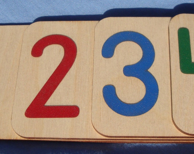 Sandpaper Number Placement Cards, Montessori, Teaching Supplies ...