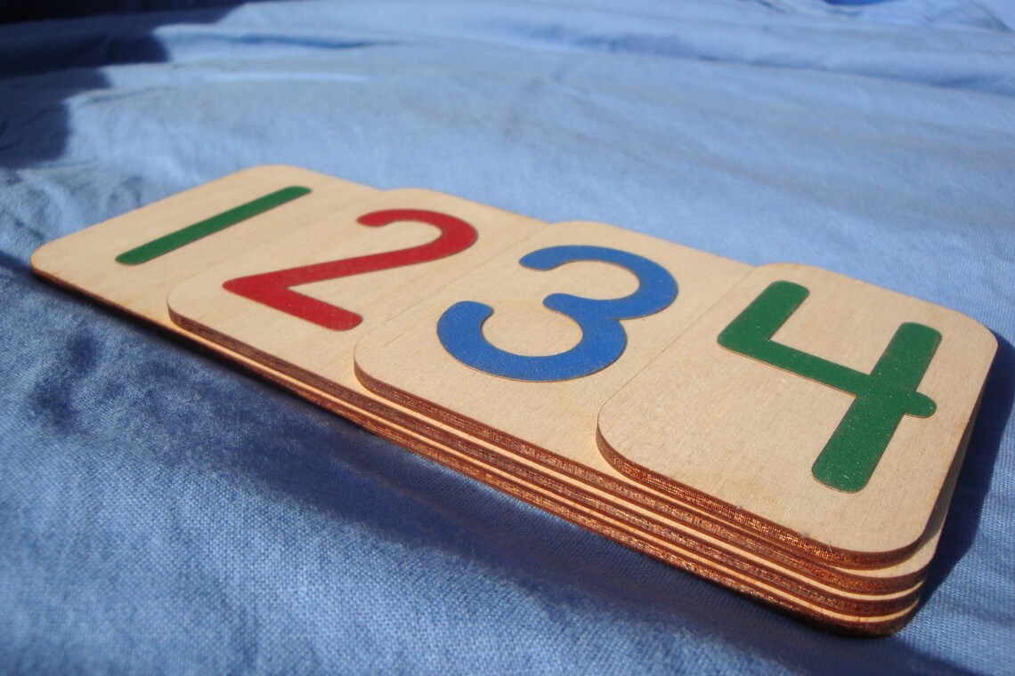 Sandpaper Number Placement Cards, Montessori, Teaching Supplies ...
