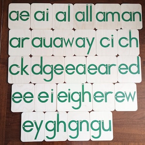 58 Sandpaper Letter Blends Set, Montessori, Teaching Supplies ...