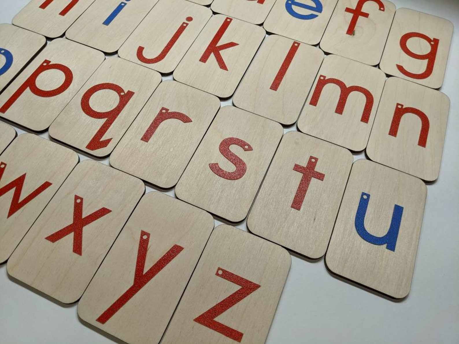 Mini Lowercase Sandpaper Letters on MINI Birch Wood Boards - Etsy