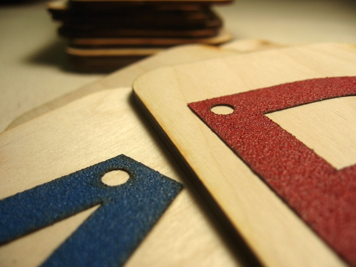 3x5-sandpaper Letters Uppercase Mounted on 3x5 Inch Birch Wood Boards ...