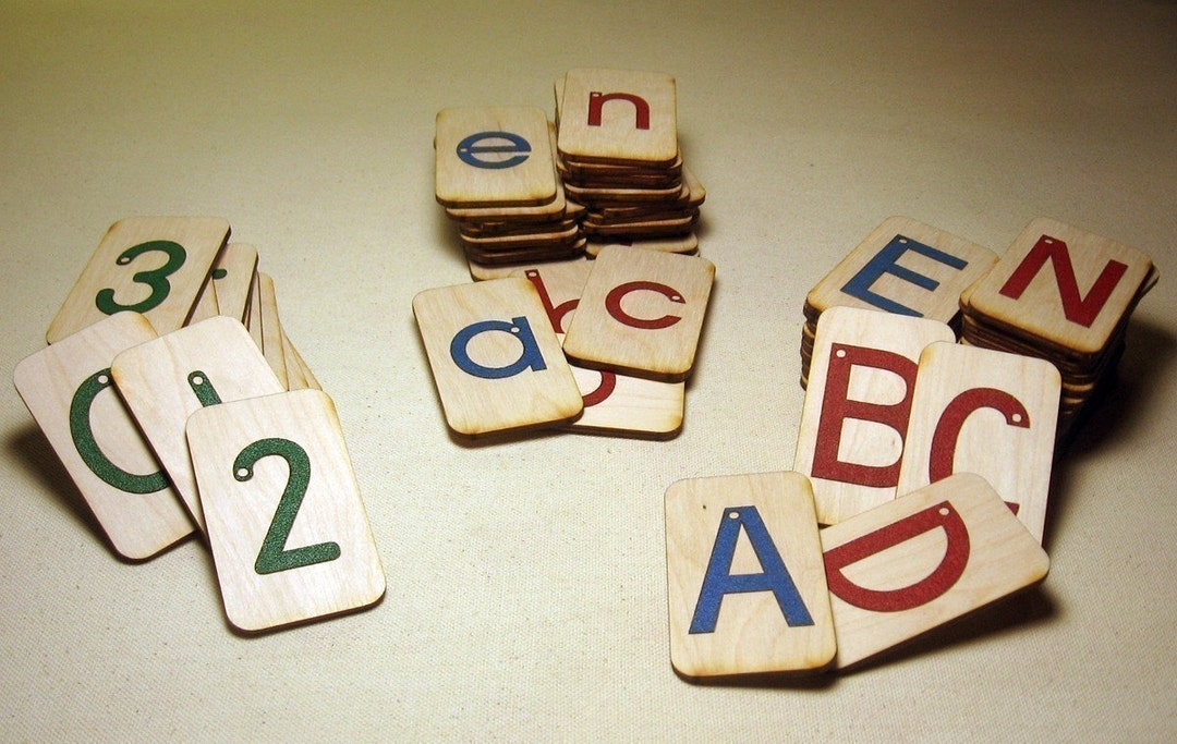 Mini Sandpaper Letters Set Uppercase Lowercase and Numbers - Etsy