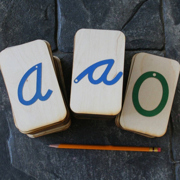 Montessori Cursive Sandpaper Letters - Etsy