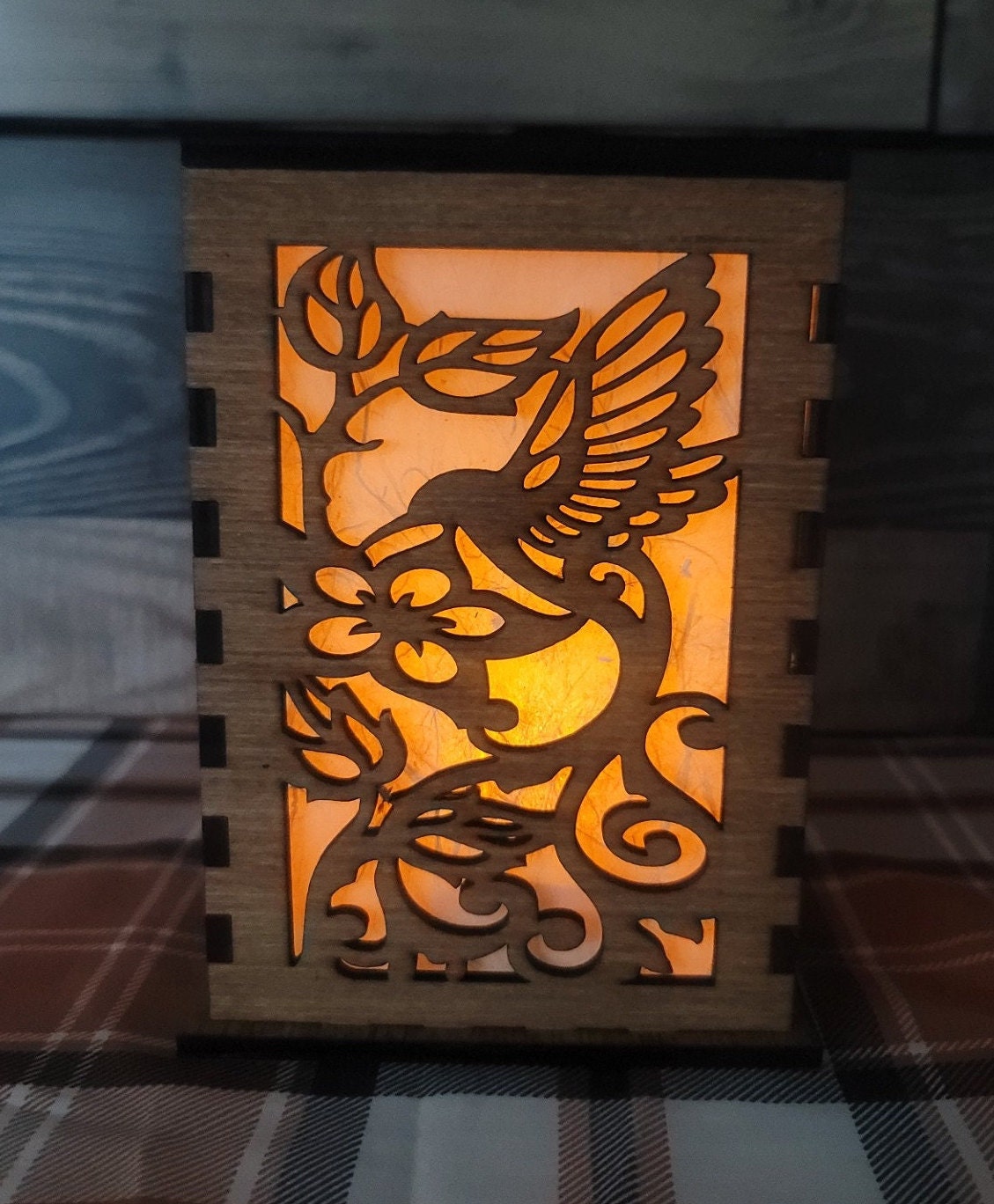 Wooden Hummingbird Lantern - Etsy