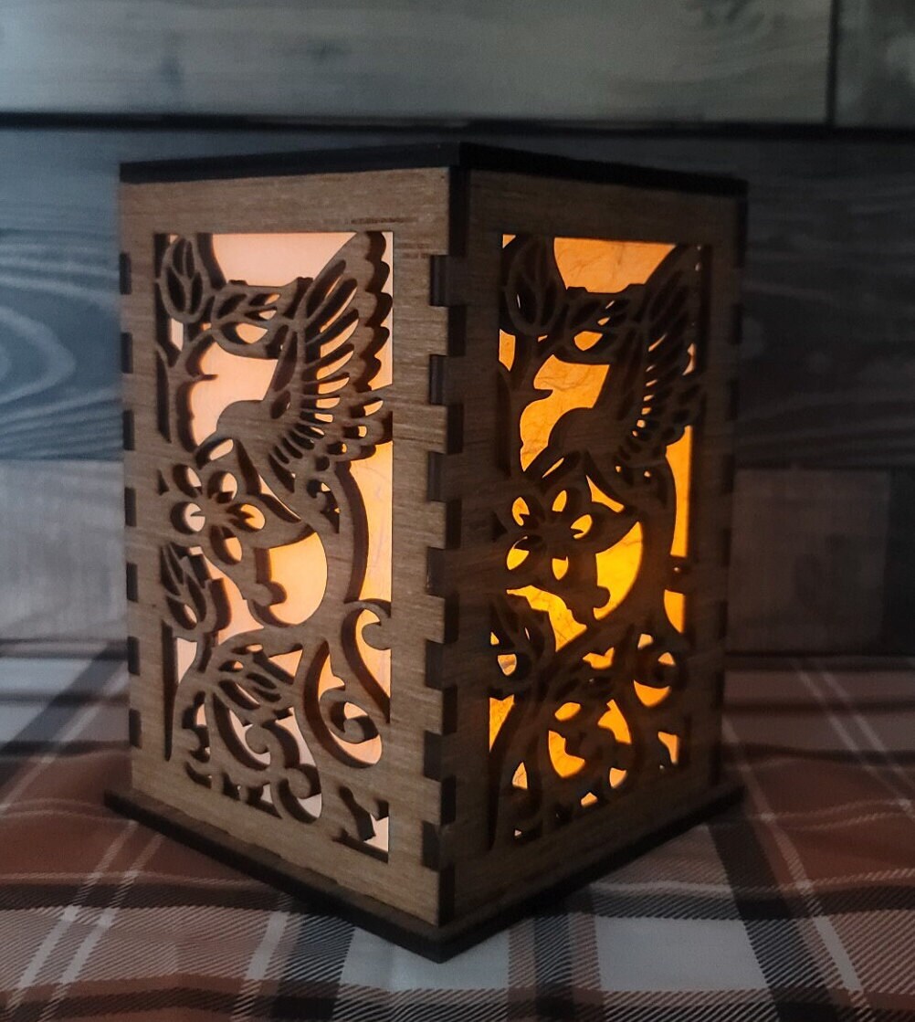 Wooden Hummingbird Lantern - Etsy