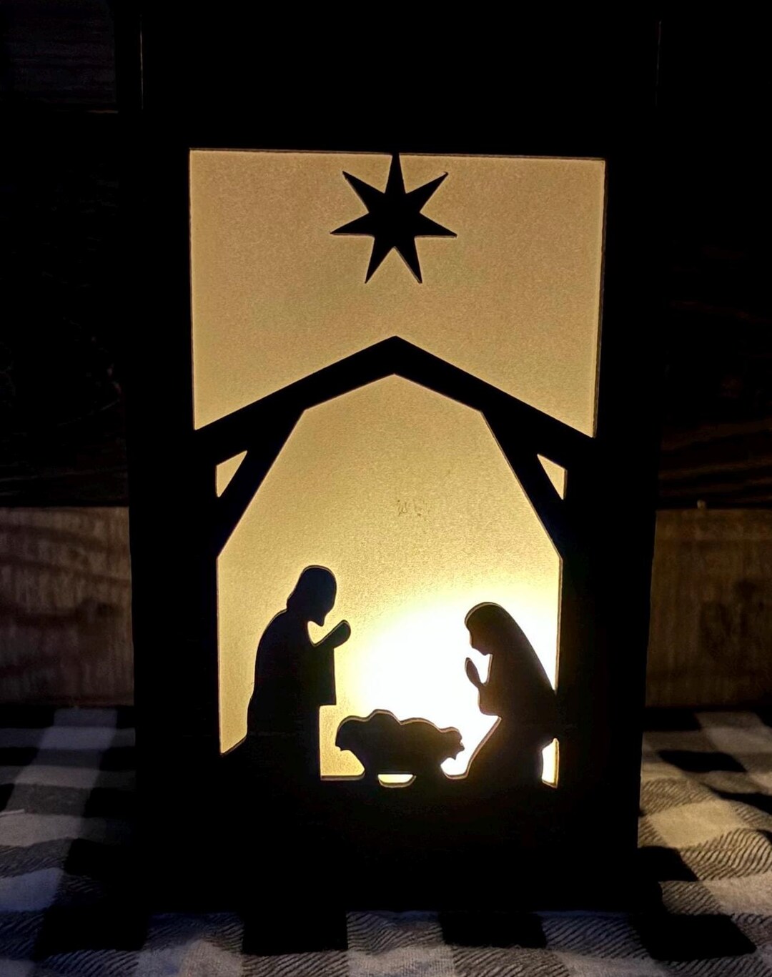 Wooden Nativity Lantern - Etsy