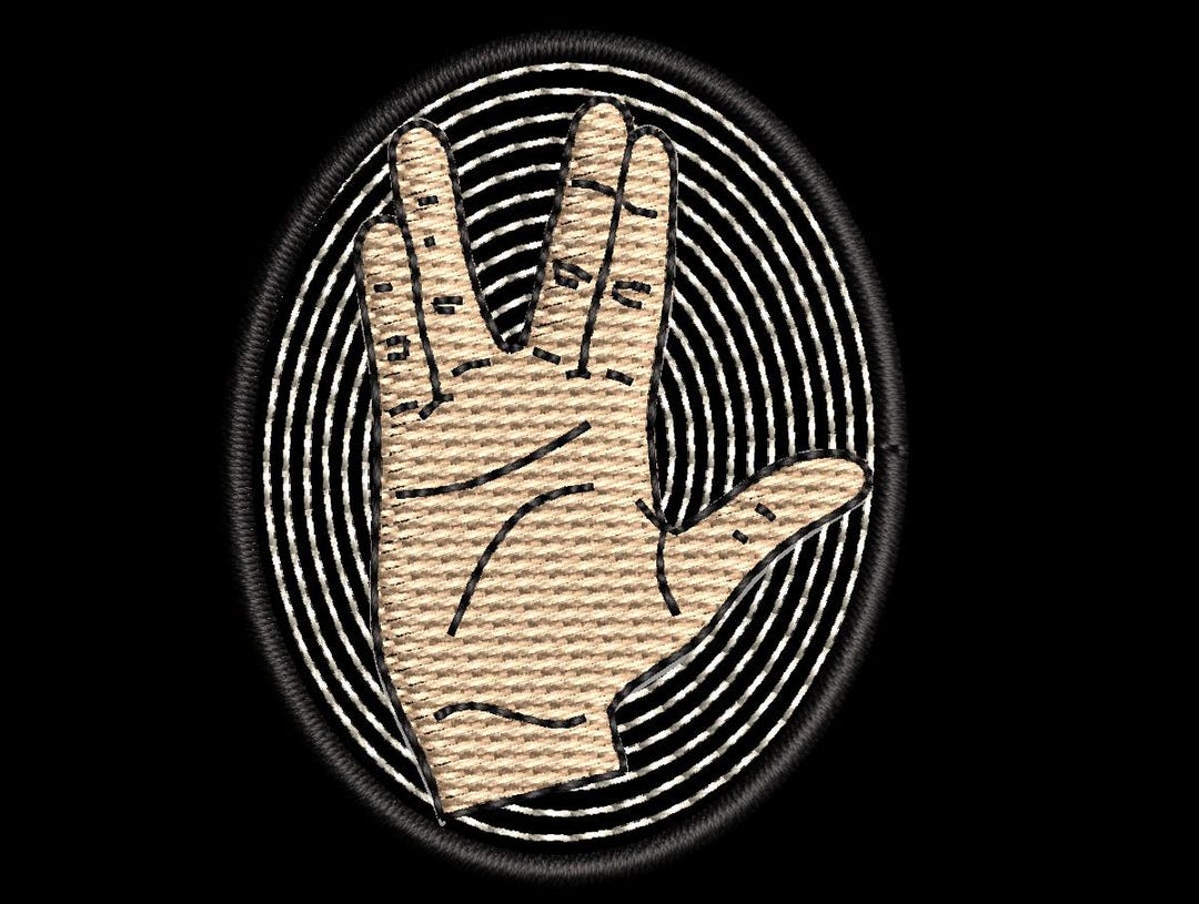 Star Trek - Vulcan - Live Long and Prosper - Iron-on / Velcro 2.0"x1.8 ...