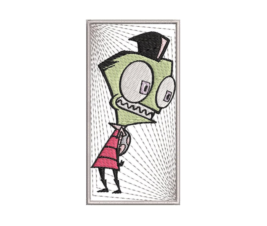 Invader Zim Wide Eyes and Smile Looking Back Fan Patch ZIM 2.0x4.0 - Etsy